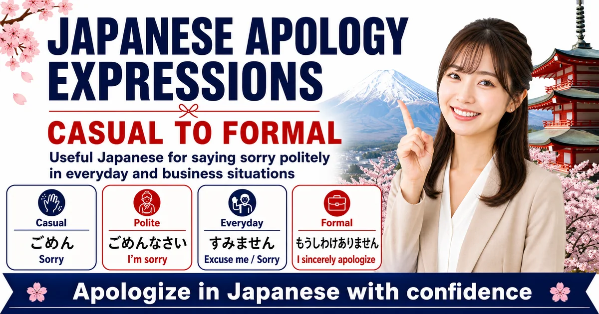 Japanese Expressions for Apologizing: From Casual to Formal | JP YoKoSo