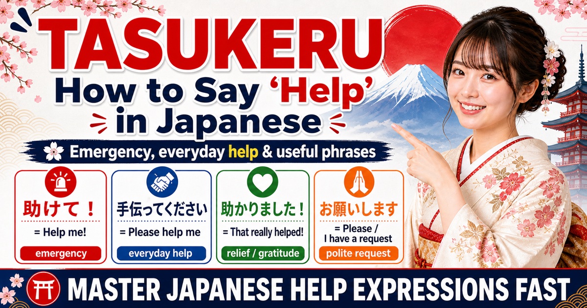 Do You Know How to Say “Help” in Japanese? | JP YoKoSo